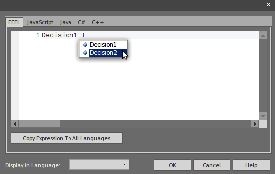 Expression Editor Dialog Enterprise Architect User Guide
