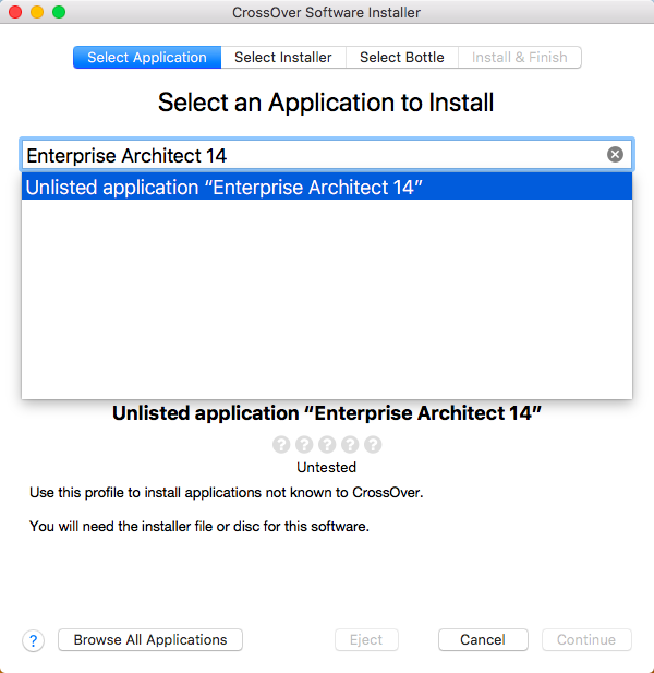 Installing Enterprise Architect using CrossOver | Enterprise Architect ...