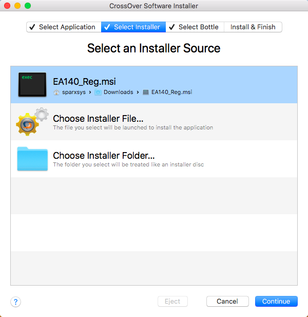 Installing Enterprise Architect using CrossOver | Enterprise Architect User Guide