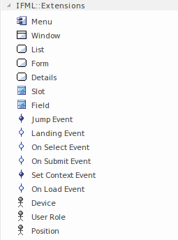 MDG Technology for IFML | Enterprise Architect User Guide