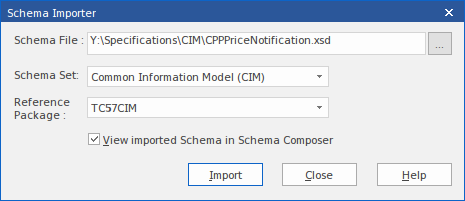 Schema Importer | Enterprise Architect User Guide