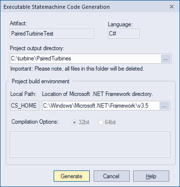 Code Generation for Executable StateMachines | Enterprise Architect User Guide