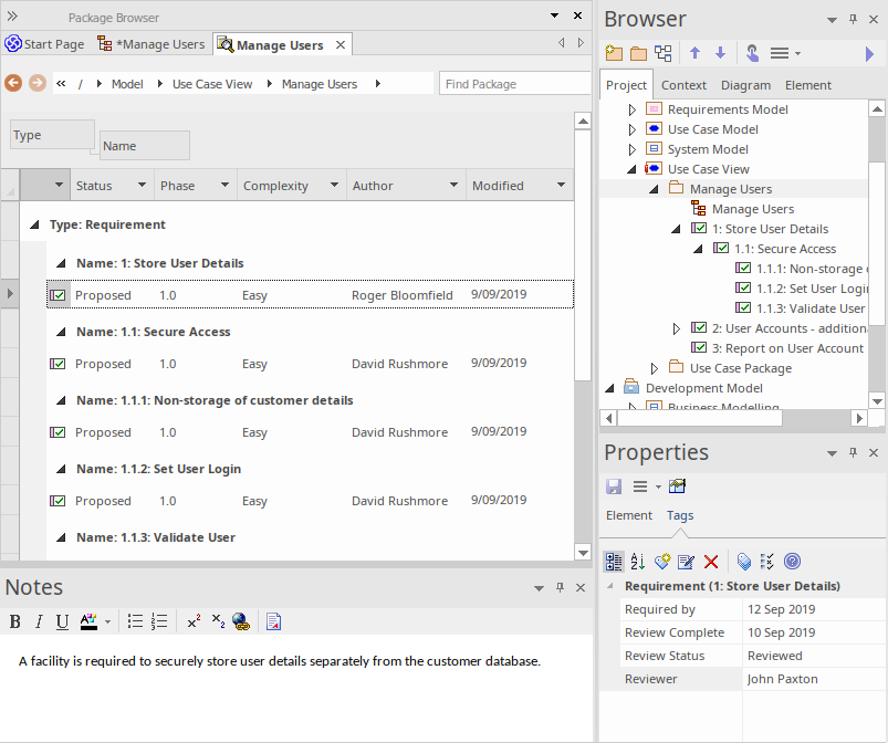 Manage Requirements | Enterprise Architect User Guide