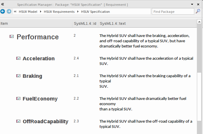 Meet the Specification Manager | Enterprise Architect User Guide